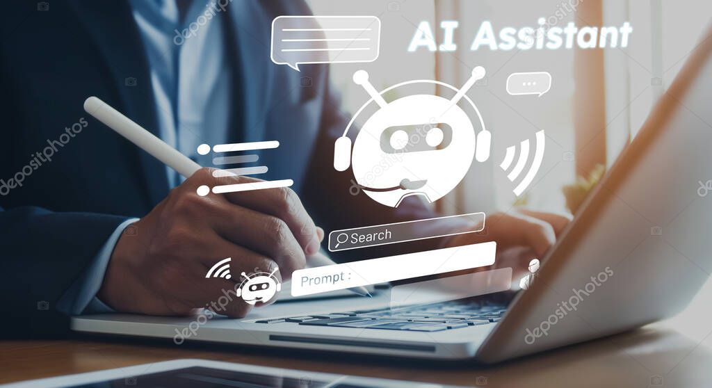 El ser humano interactúa con la inteligencia artificial de inteligencia ...