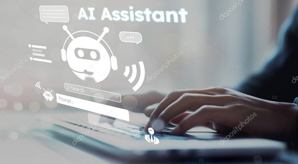 El ser humano interactúa con la inteligencia artificial de inteligencia ...