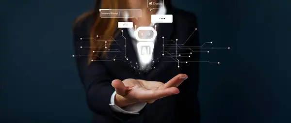 El ser humano interactúa con la inteligencia artificial de inteligencia ...