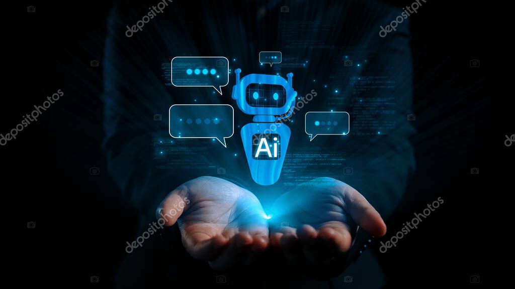 El ser humano interactúa con la inteligencia artificial de inteligencia ...